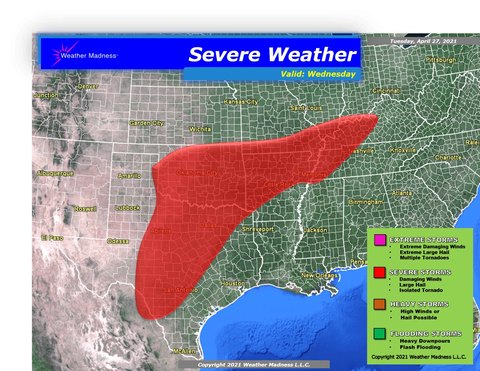 Severe Weather Day, Here's the Maps to Where the Storms will Occur ...