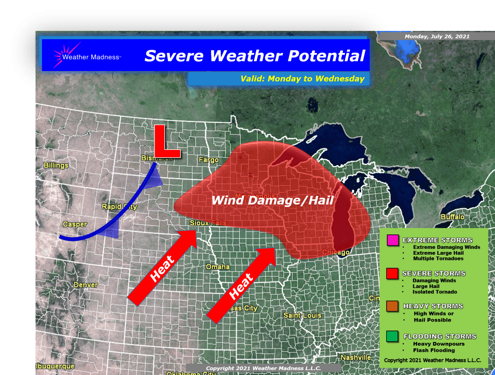 Weather Madness - Upper Midwest will have 3 days of Severe Storms due ...