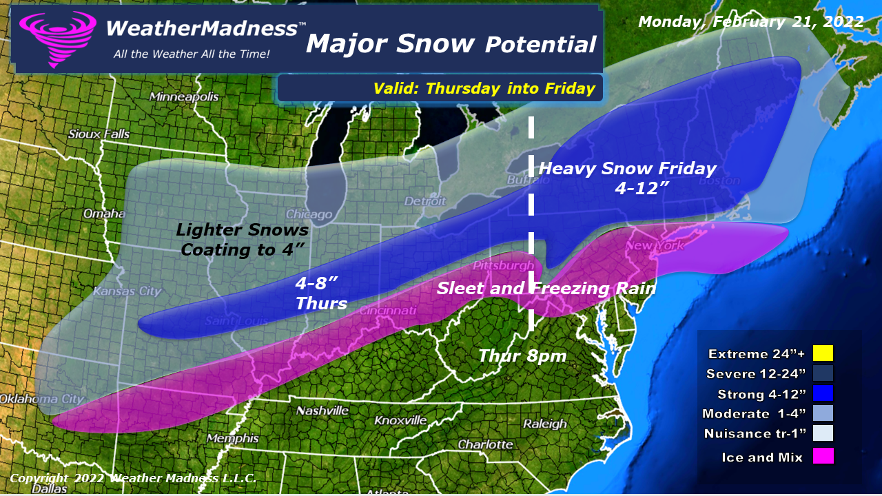 Updated Monday: Major Snowstorm Possible for the Appalachians into New ...
