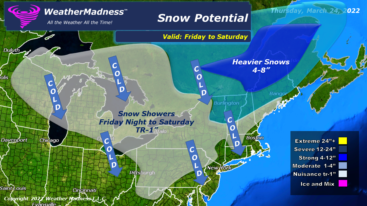 Wintry Weather Returns to the Northeast this Weekend! - WeatherMadness