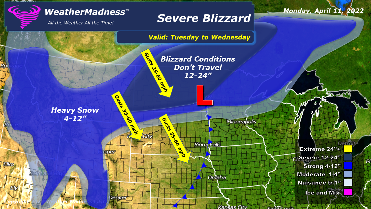 Massive Severe Blizzard for the Northern Plains and Manitoba ...