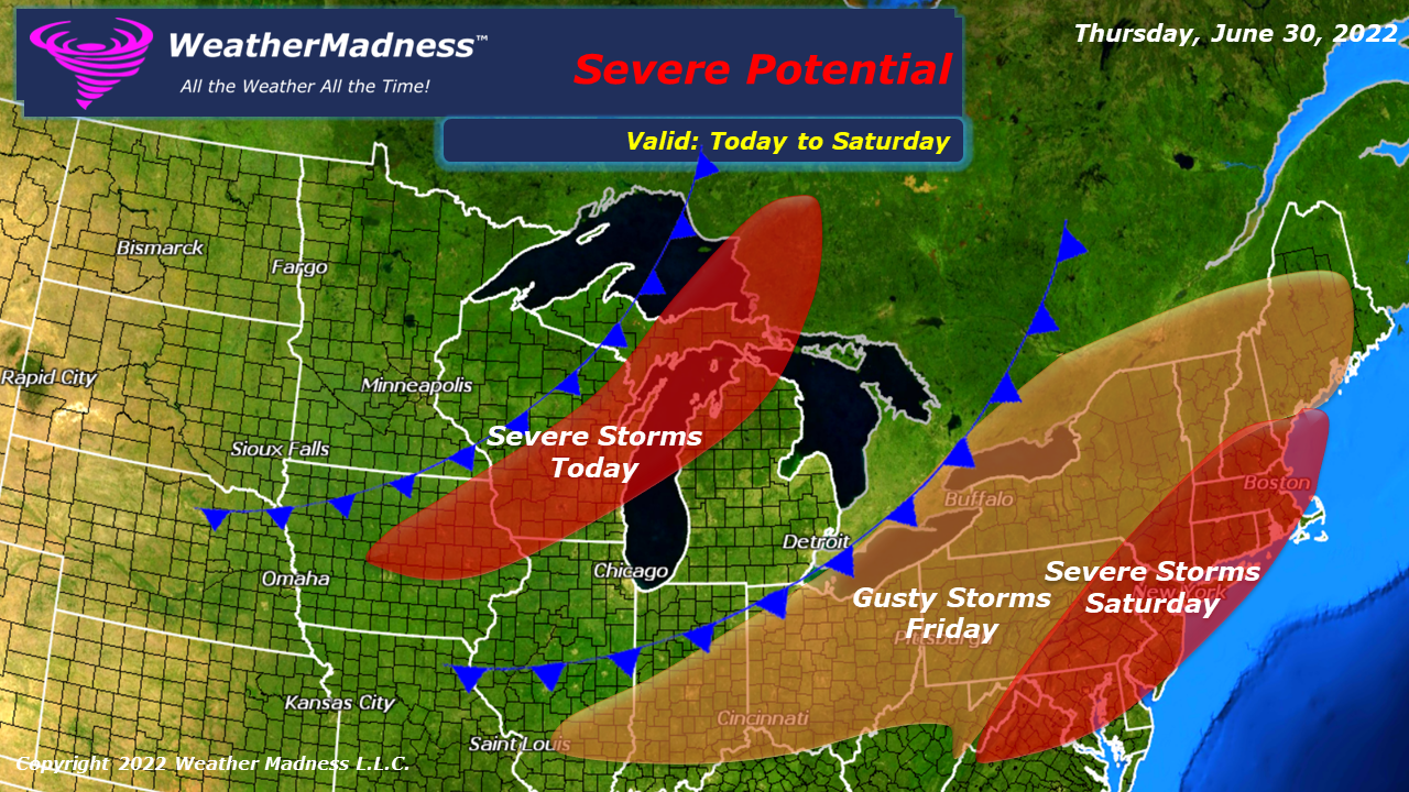 Severe Storms with the Front into Saturday - WeatherMadness