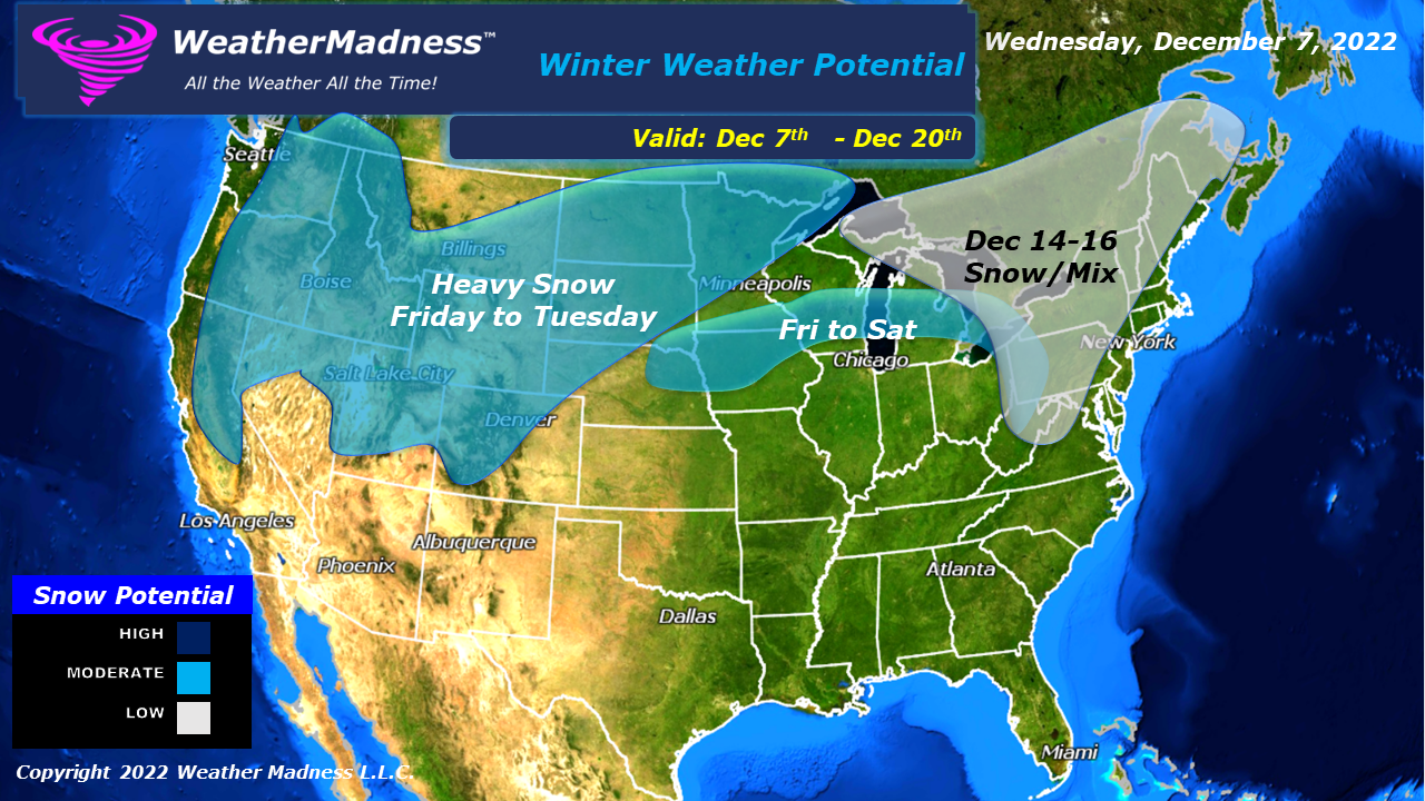 Daily Snow Potential - Blizzard Possible Next Week