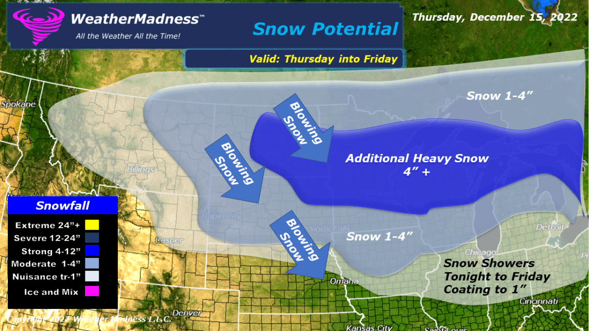 Weather Madness - Snow Map for Additional Snow Upper Midwest and ...