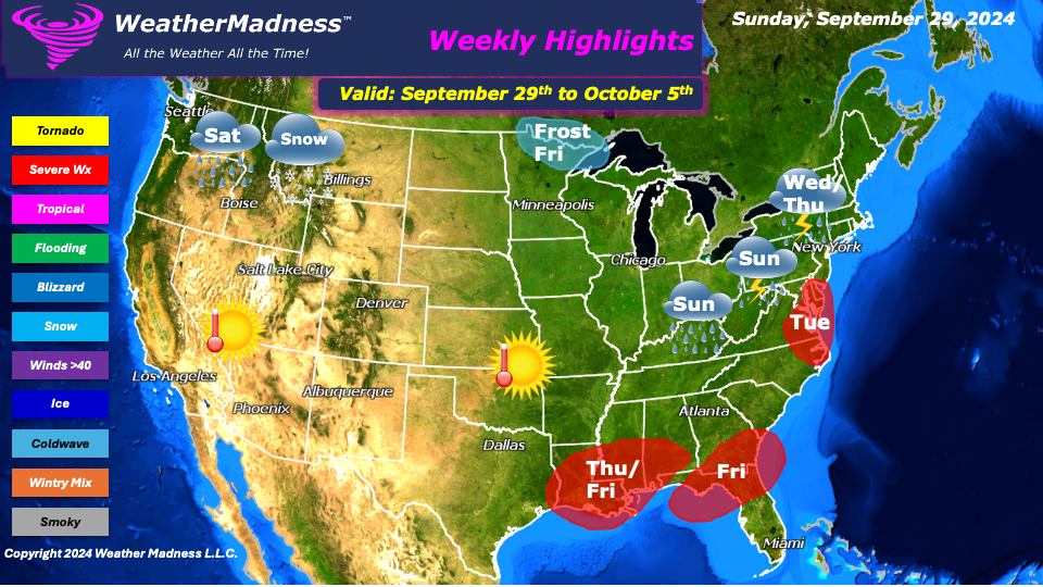 Weekly Highlights September 29th to October 5th - WeatherMadness
