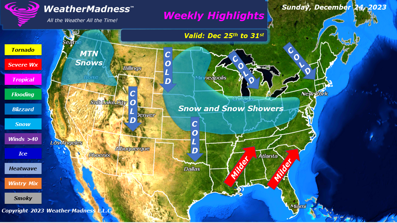 Weather Madness - Weekly Highlights for December 25 to 31