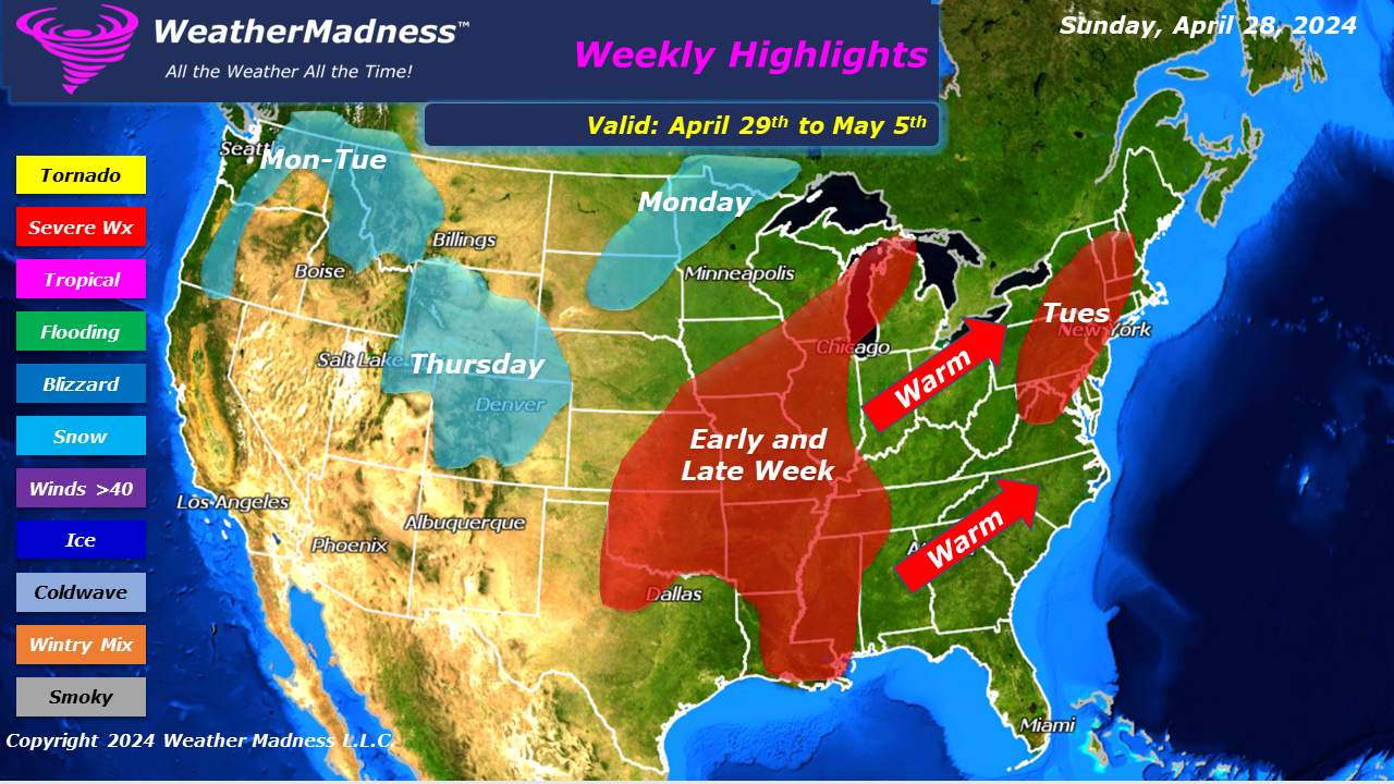 Weekly Highlights for April 29 to May 5 - More Severe Storms ...