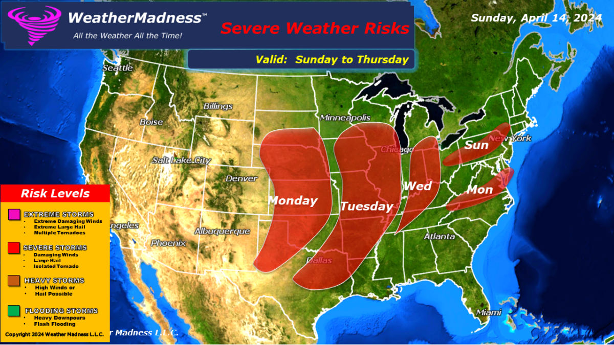 Weekly Highlights for April 15 to 21 - Severe Storms this Week ...